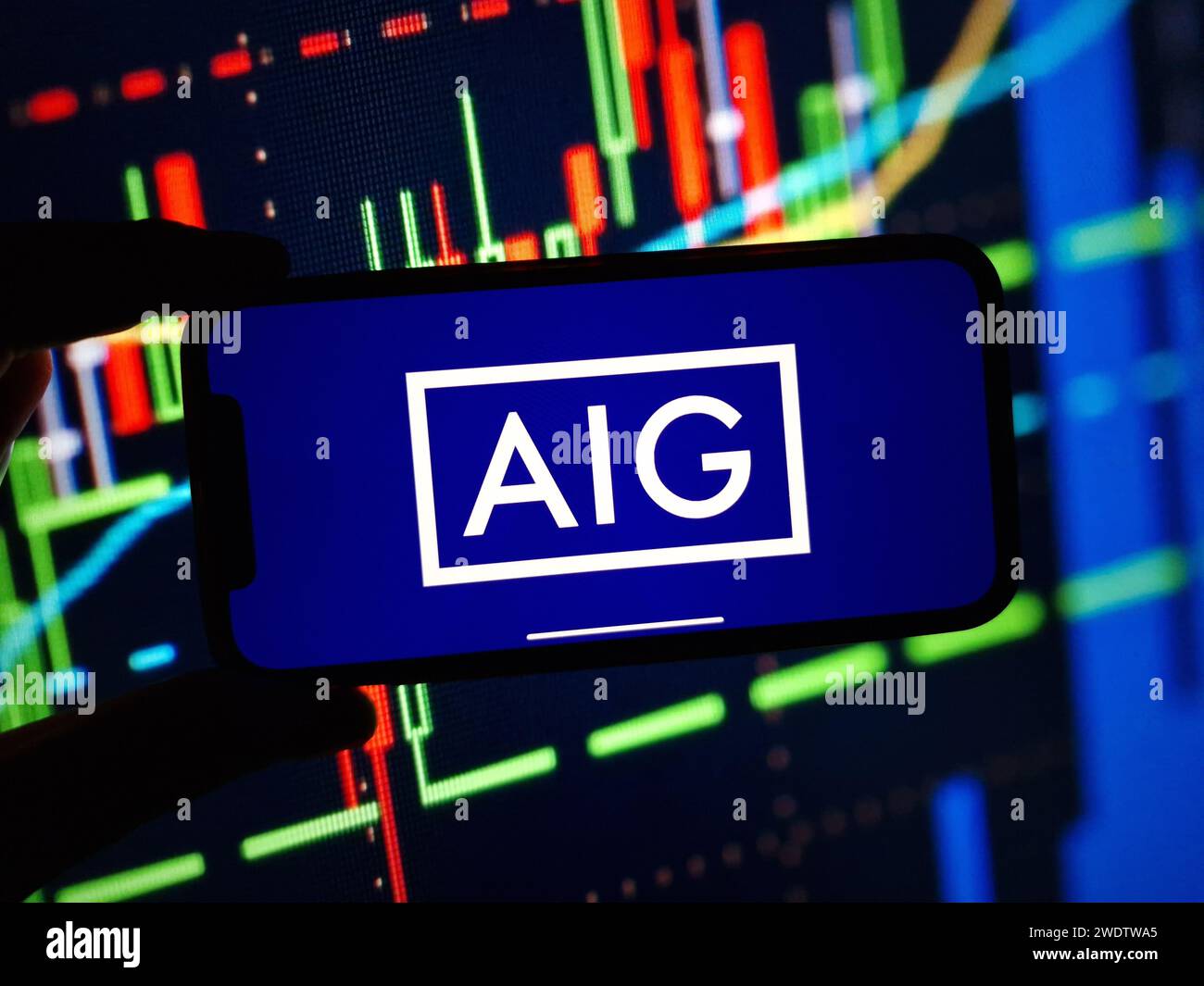 Konskie, Poland - January 21, 2024: AIG American International Group ...