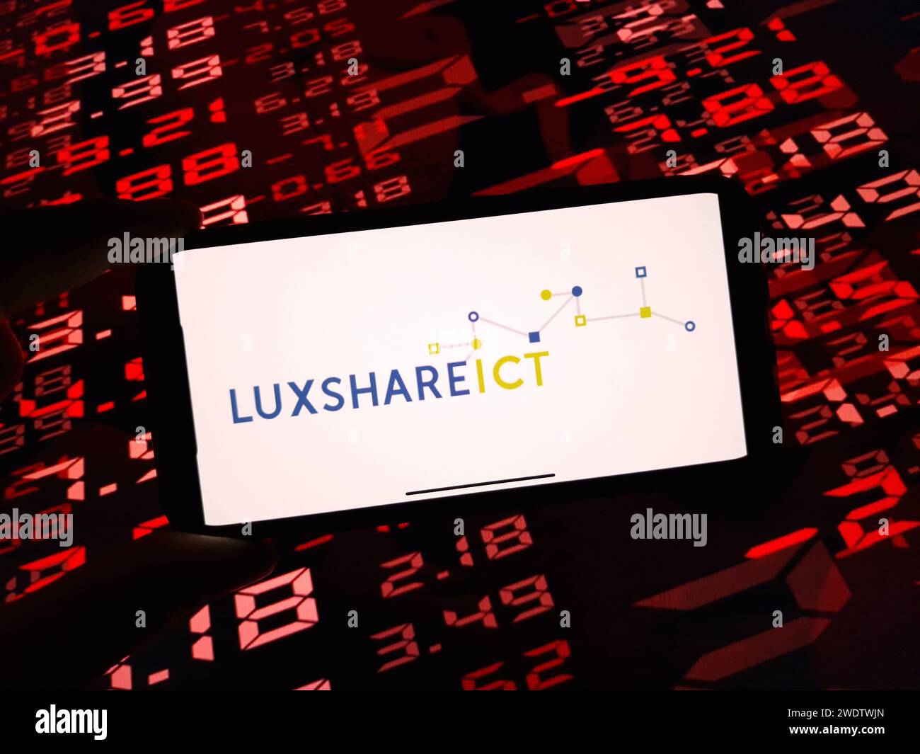 Konskie, Poland - January 21, 2024: Luxshare Precision company logo ...