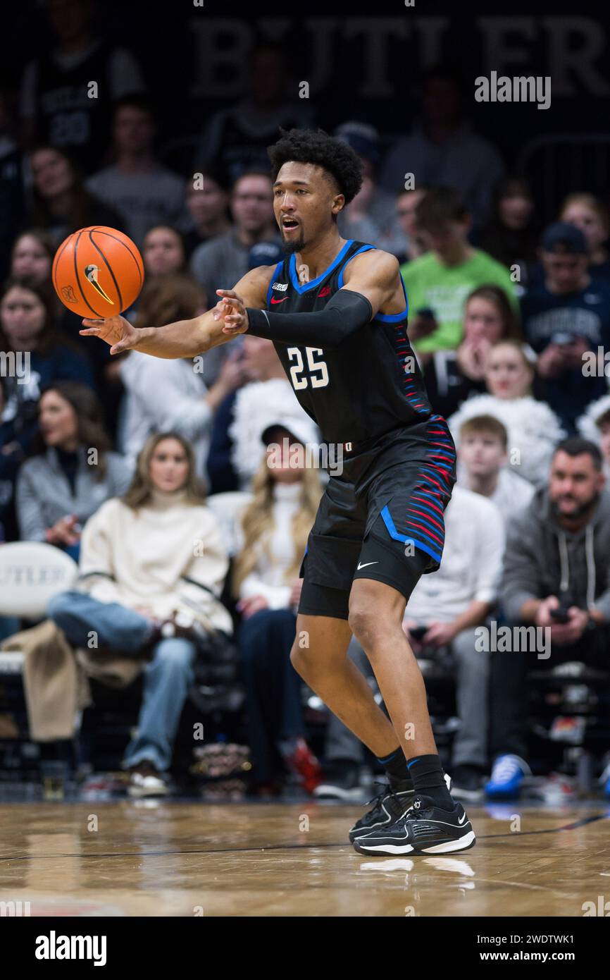 INDIANAPOLIS, IN - JANUARY 20: DePaul Blue Demons forward Jeremiah Oden ...