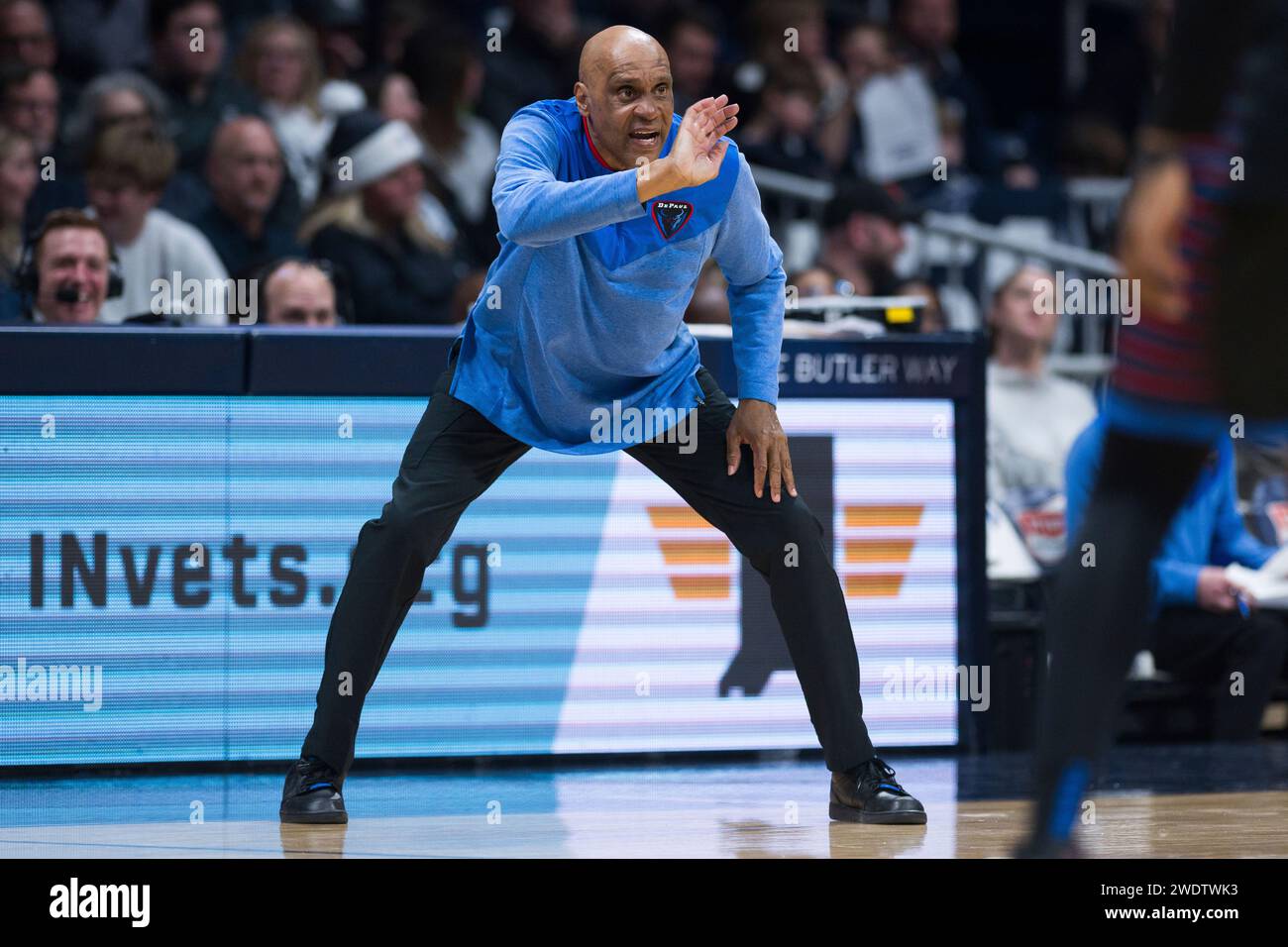 INDIANAPOLIS, IN - JANUARY 20: DePaul Blue Demons head coach Tony ...