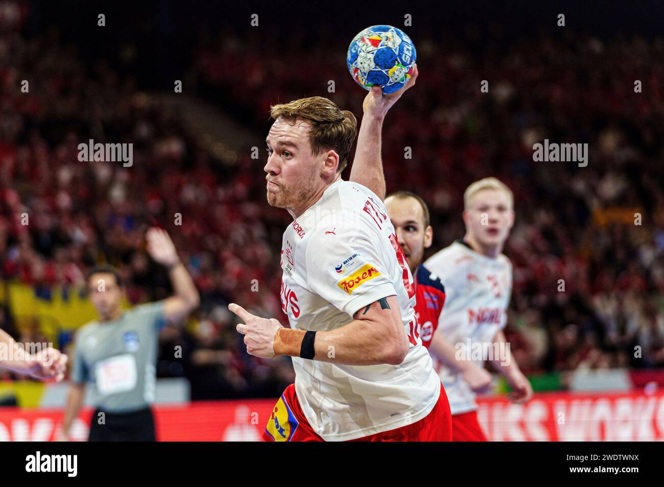 Wurf/Tor Simon Pytlick (Daenemark, #43) GER, Norwegen vs. Daenemark ...