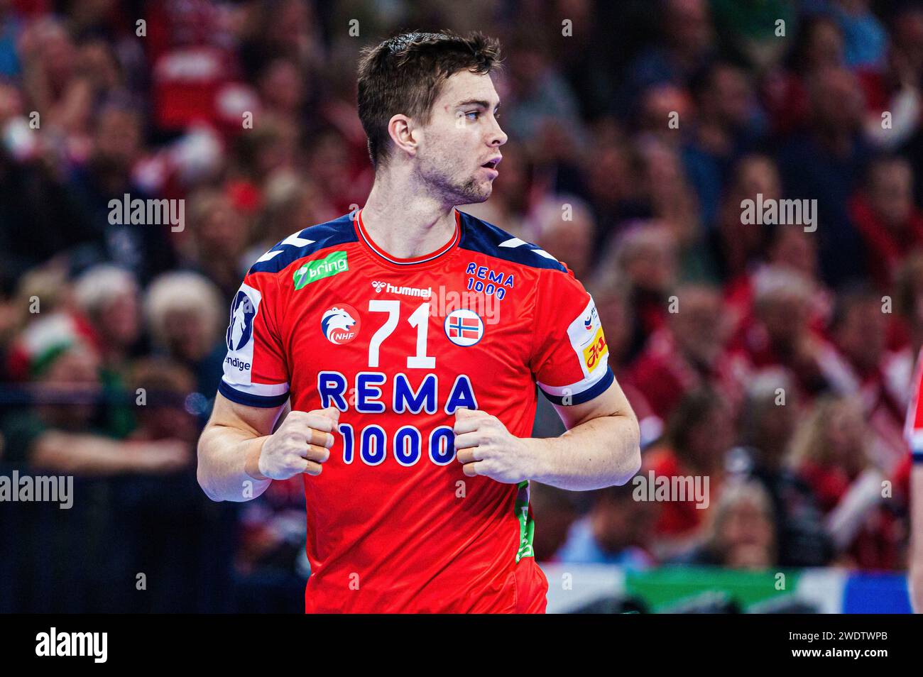 Hamburg, Deutschland. 21st Jan, 2024. Alexander Blonz (Norwegen, #71 ...