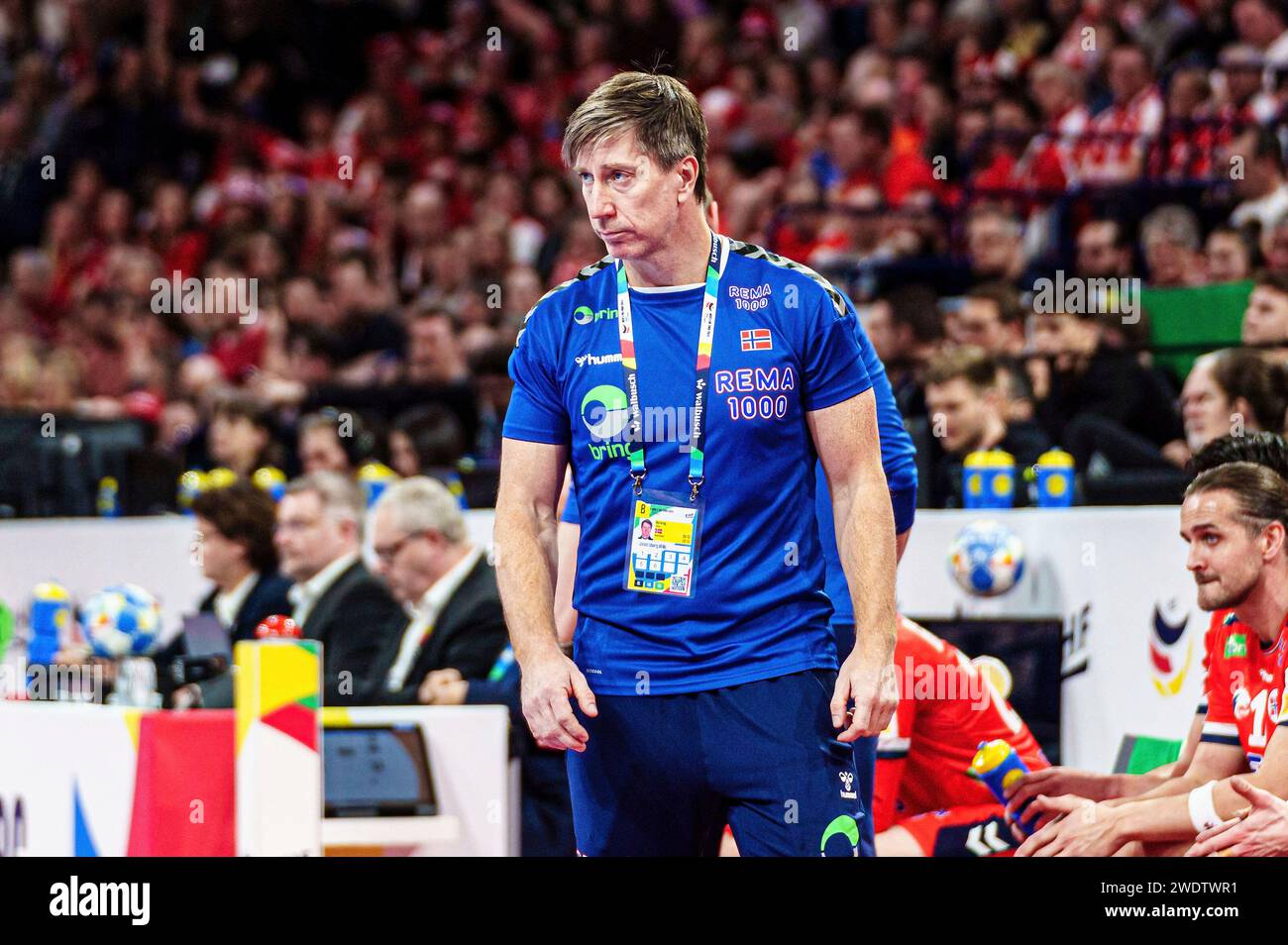 Hamburg, Deutschland. 21st Jan, 2024. Jonas Wille (Norwegen, Trainer) GER, Norwegen vs ...