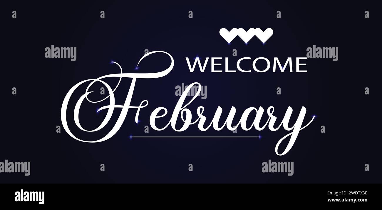 Welcome february Stock Vector Images - Alamy