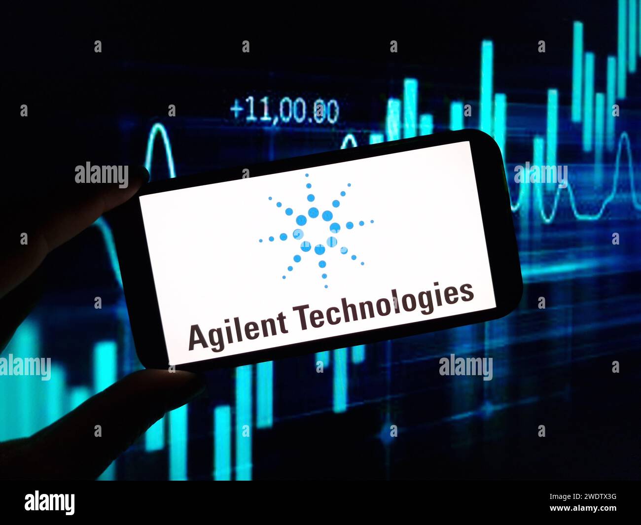 Konskie, Poland - January 21, 2024: Agilent Technologies company logo ...