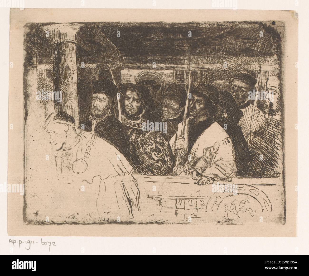 Archers of the Antwerp Schutterij, Henri Leys (Baron), 1865 print paper ...