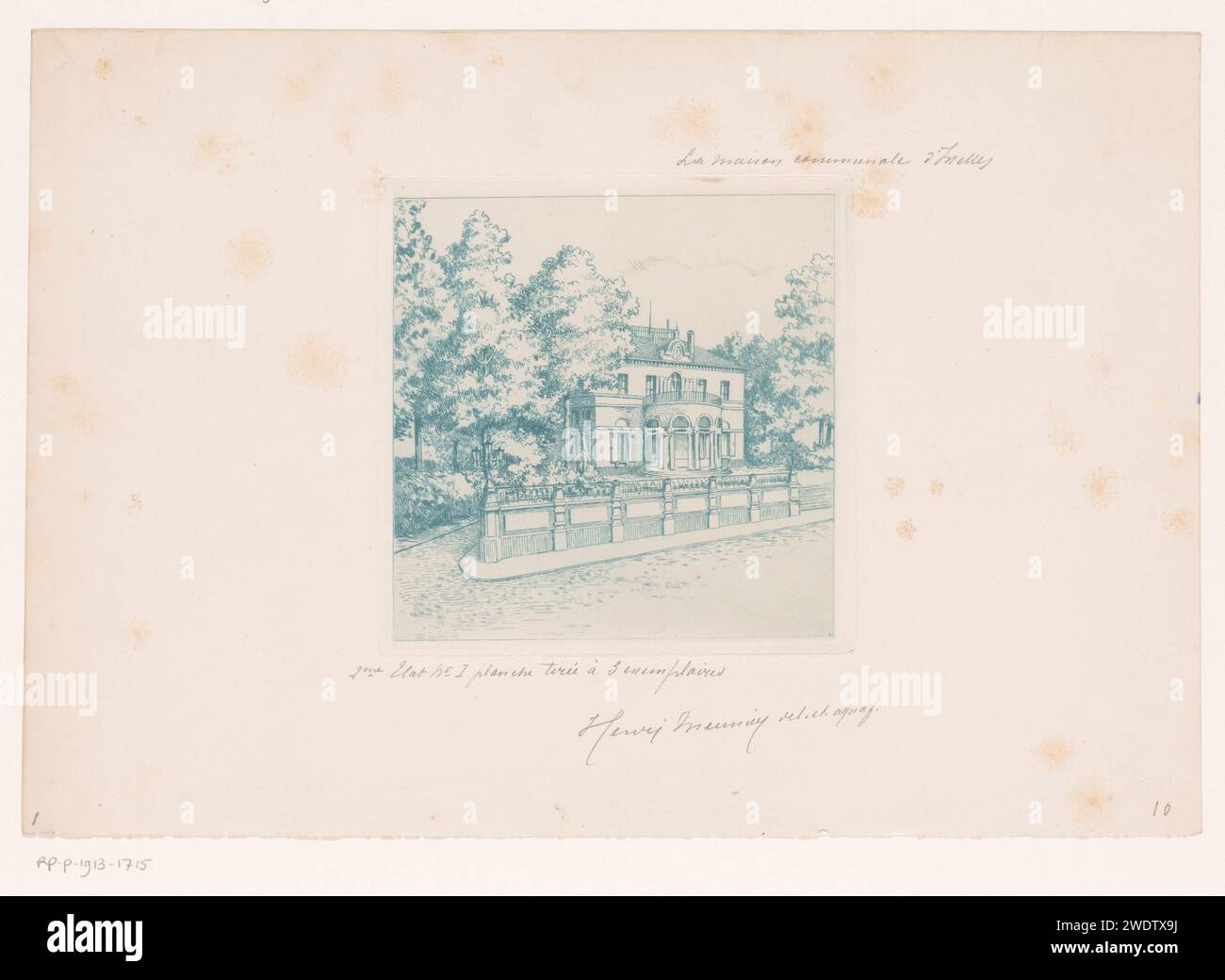 Town hall of Ixelles, Marc Henry Meunier, 1883 - 1913 print paper ...