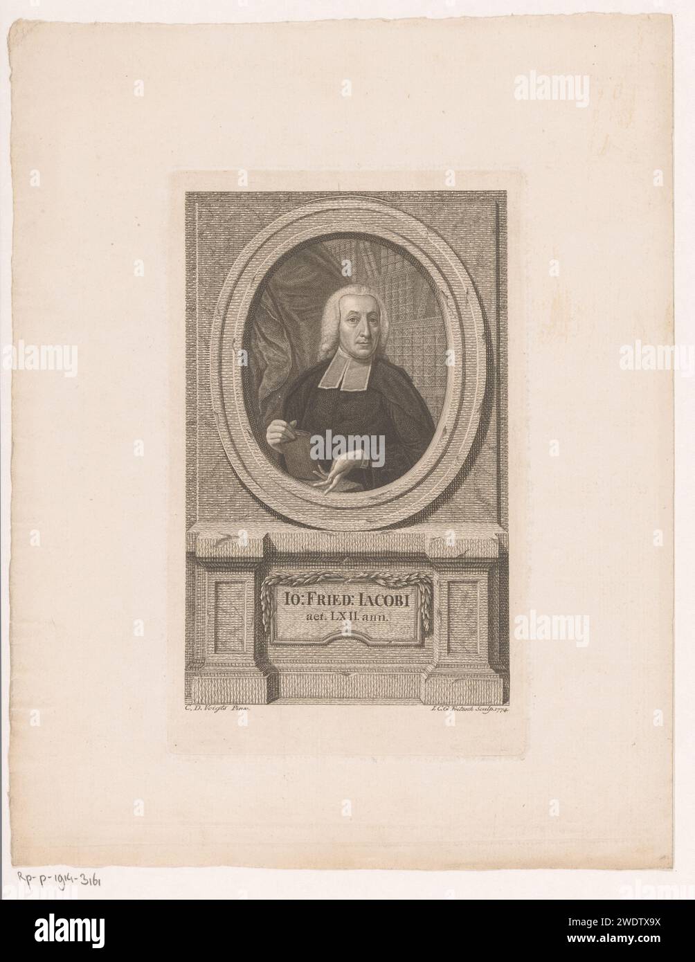 Portrait of Johann Friedrich Jacobi at the age of 62, Johann Christian ...