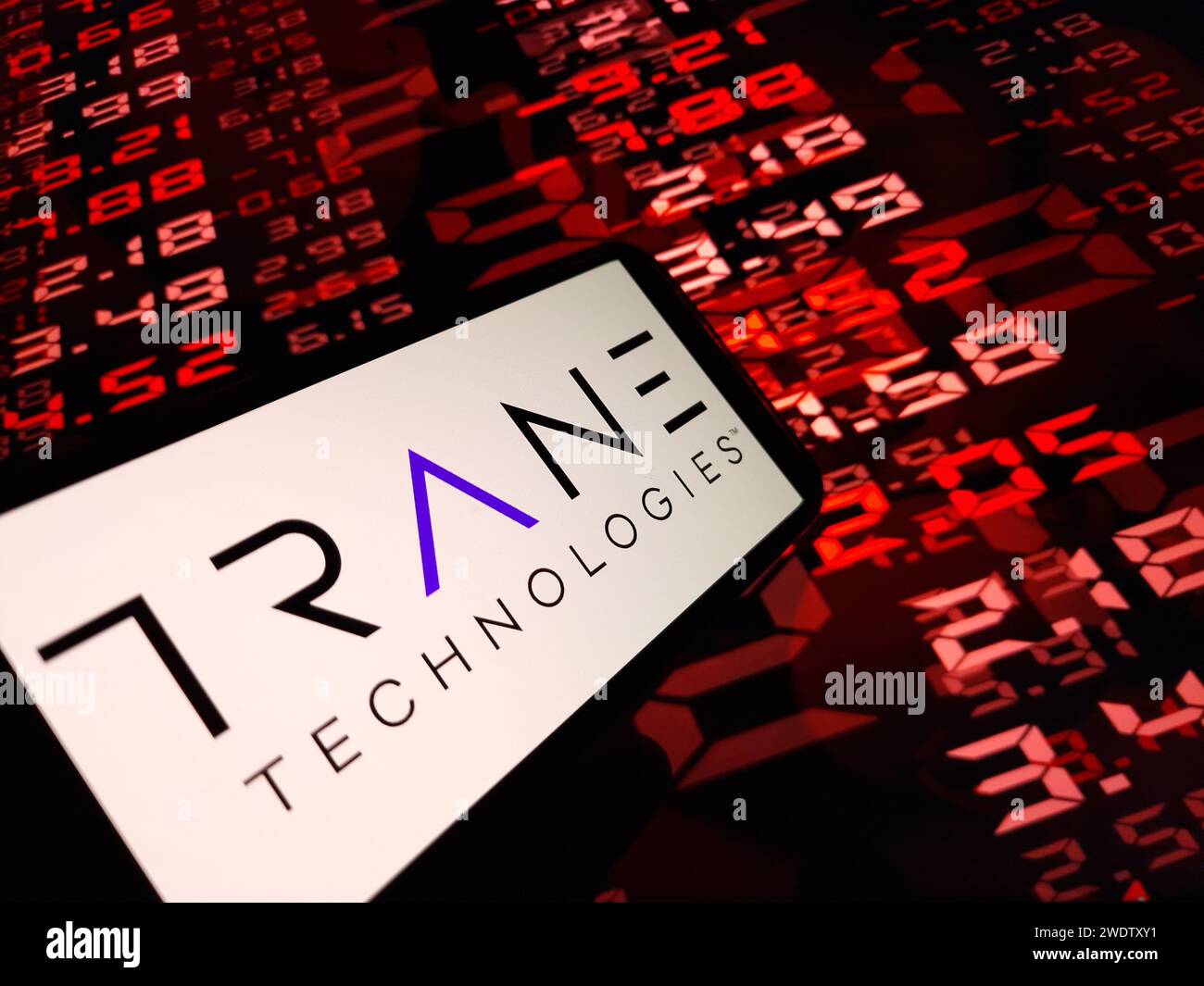 Konskie, Poland - January 21, 2024: Trane Technologies company logo ...