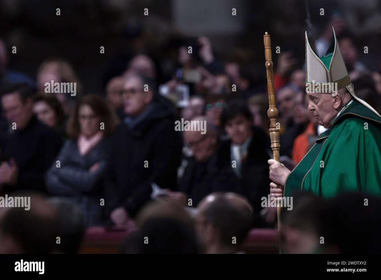 Vatican City, Vatican, 21 January, 2024. Pope Francis celebrates Holy ...