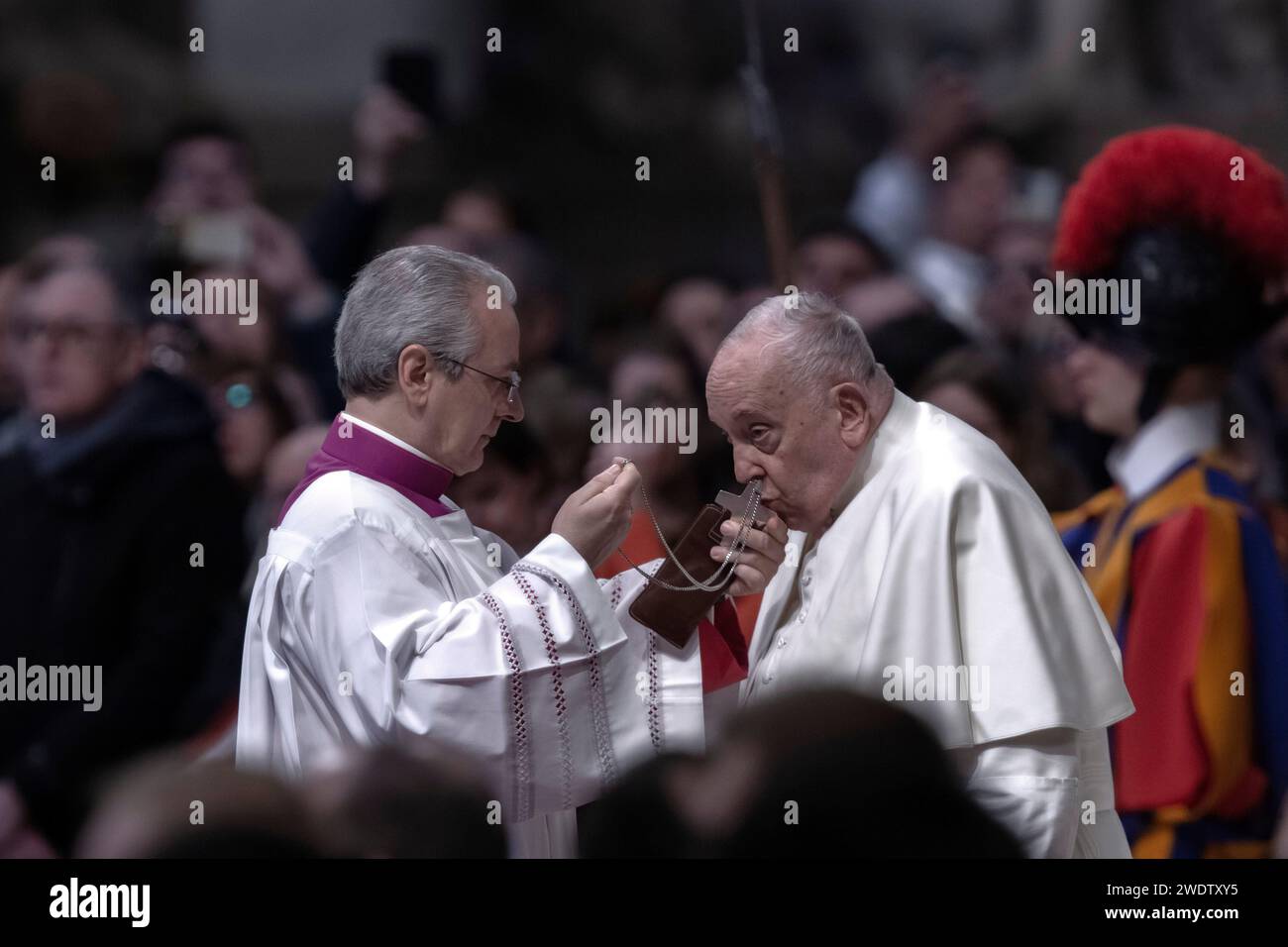 Vatican City, Vatican, 21 January, 2024. Pope Francis celebrates Holy ...