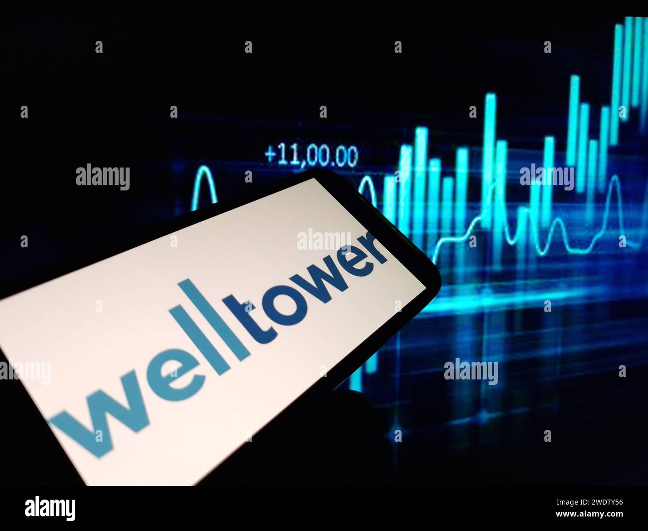 Konskie, Poland - January 21, 2024: Welltower company logo displayed on ...