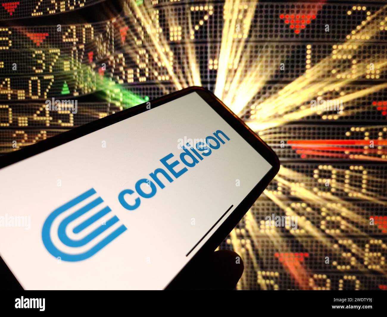 Konskie, Poland - January 21, 2024: Consolidated Edison company logo ...