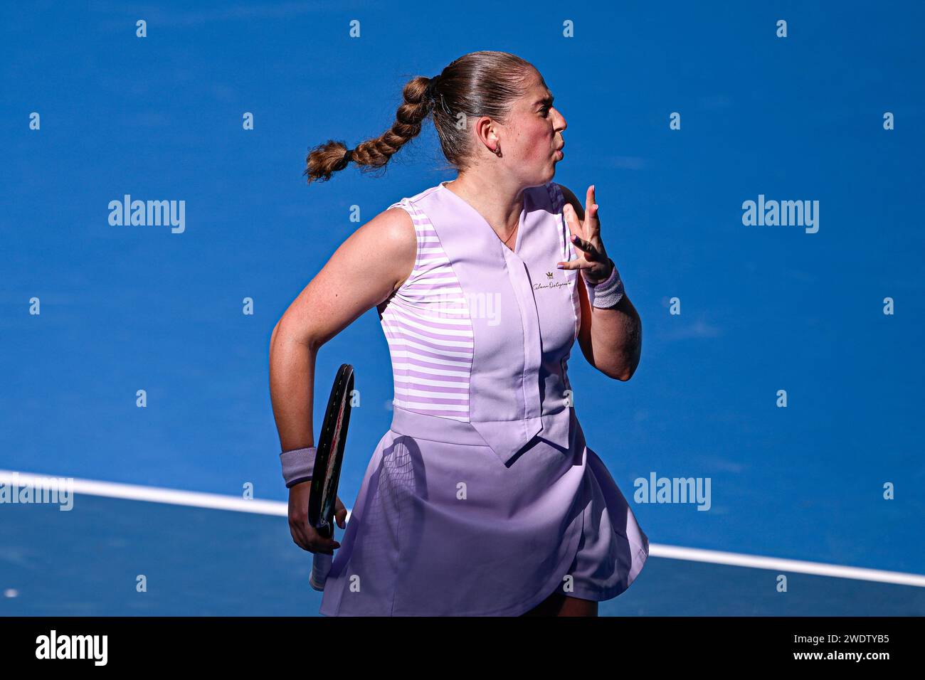Paris, France. 20th Jan, 2024. Jelena Alona Ostapenko during the ...