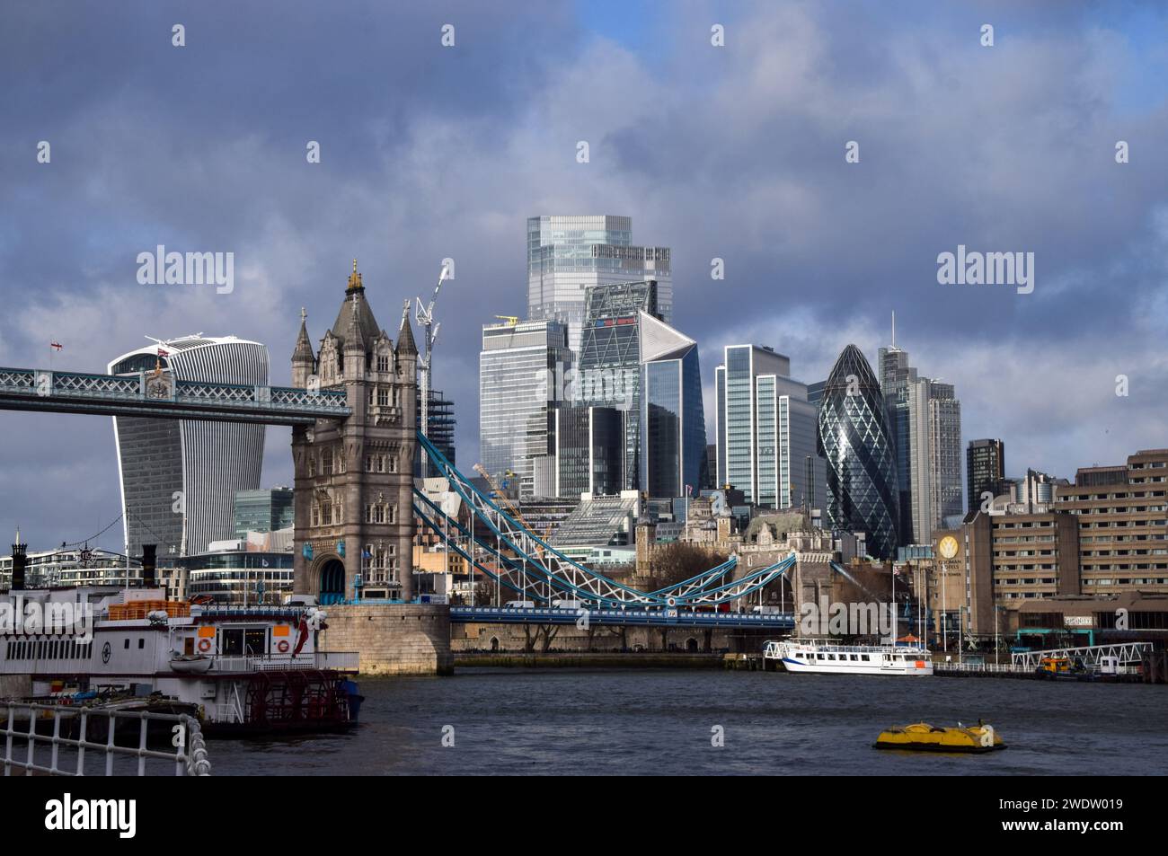 London, UK. 22nd January 2024. General view of part of Tower Bridge and ...