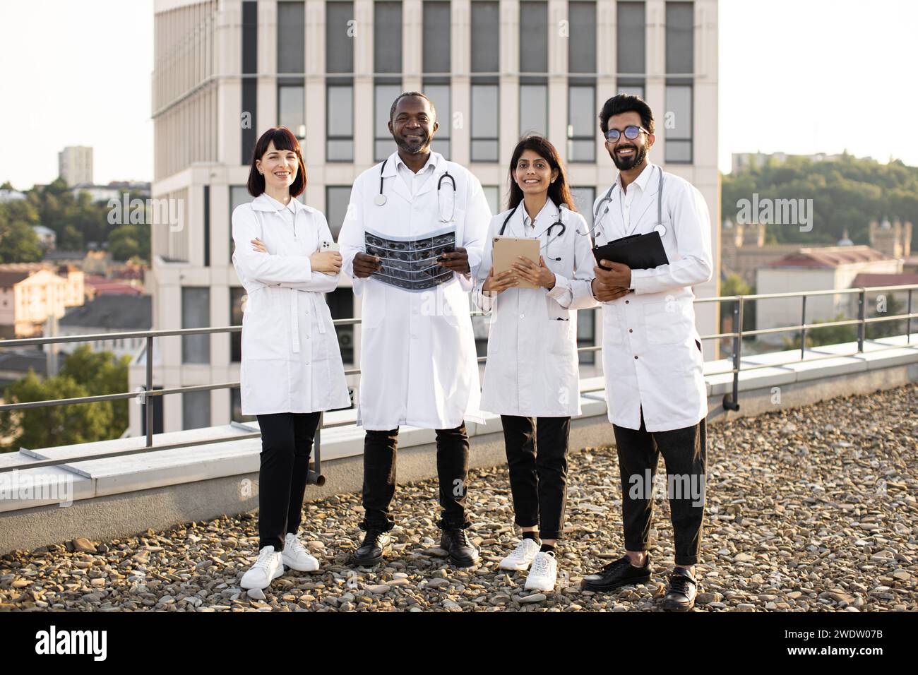 Portrait successful multiracial doctors hi-res stock photography and ...