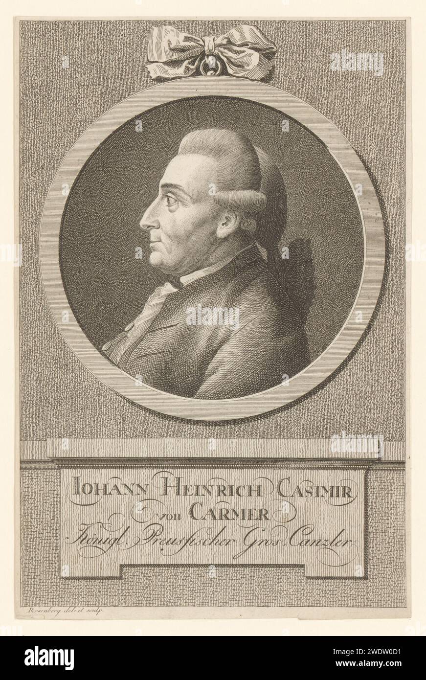 Portrait van Johann Heinrich Casimir Carmer, Daniel Berger, after ...