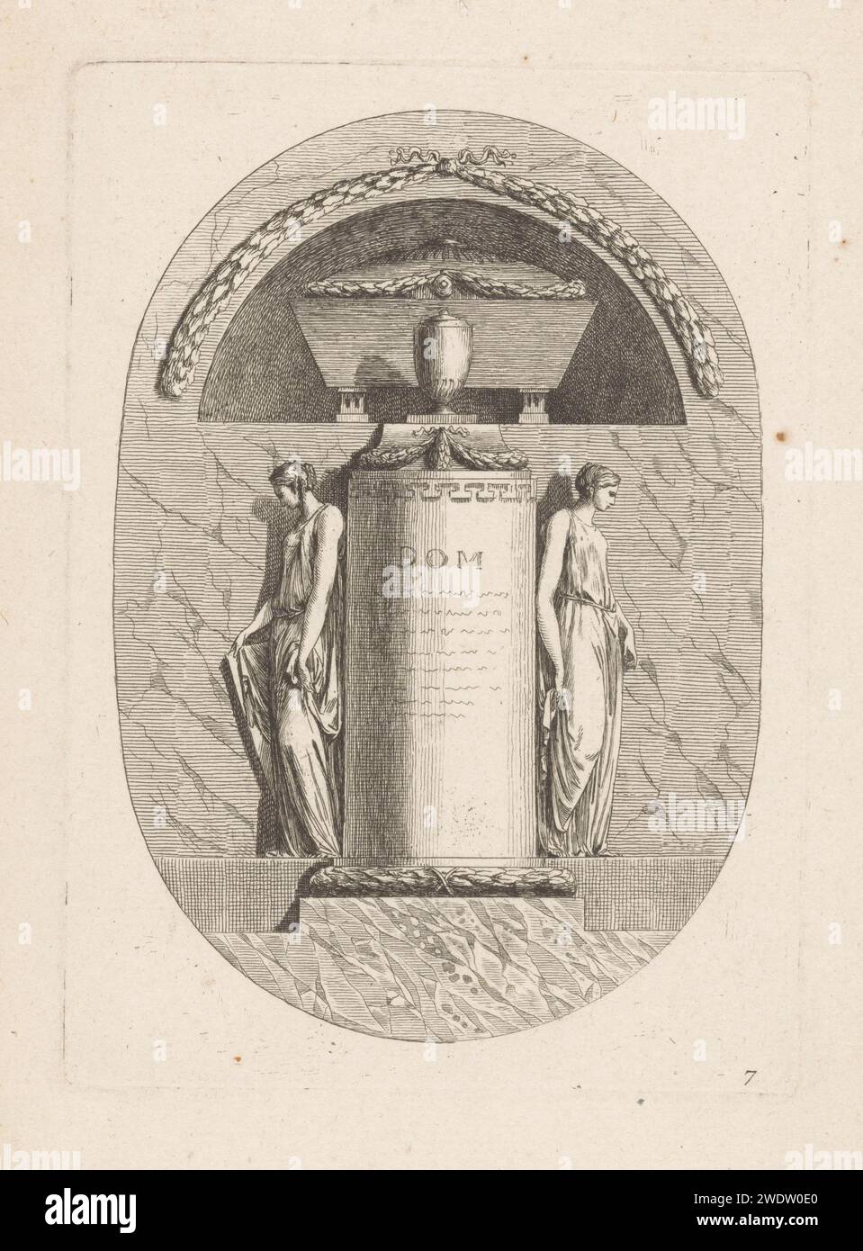 Nistombe puts Zuil, just Nathan François Boucher, 1755 - 1782 print A ...