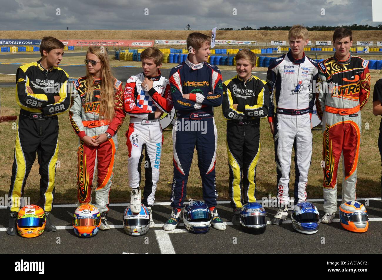 Mercedes F1 driver George Russell seen here in his early karting career ...