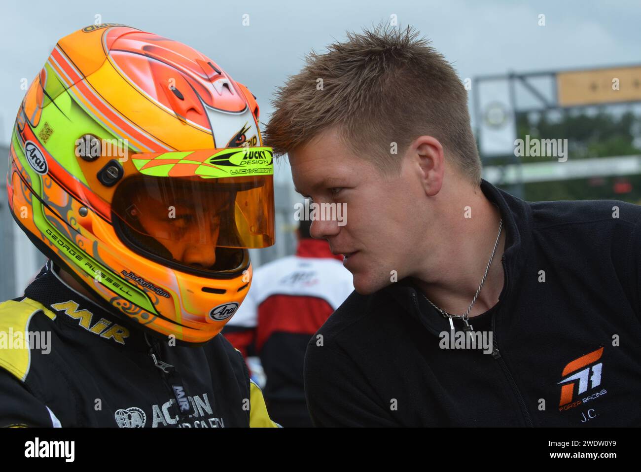 Mercedes F1 driver George Russell seen here in his early karting career ...