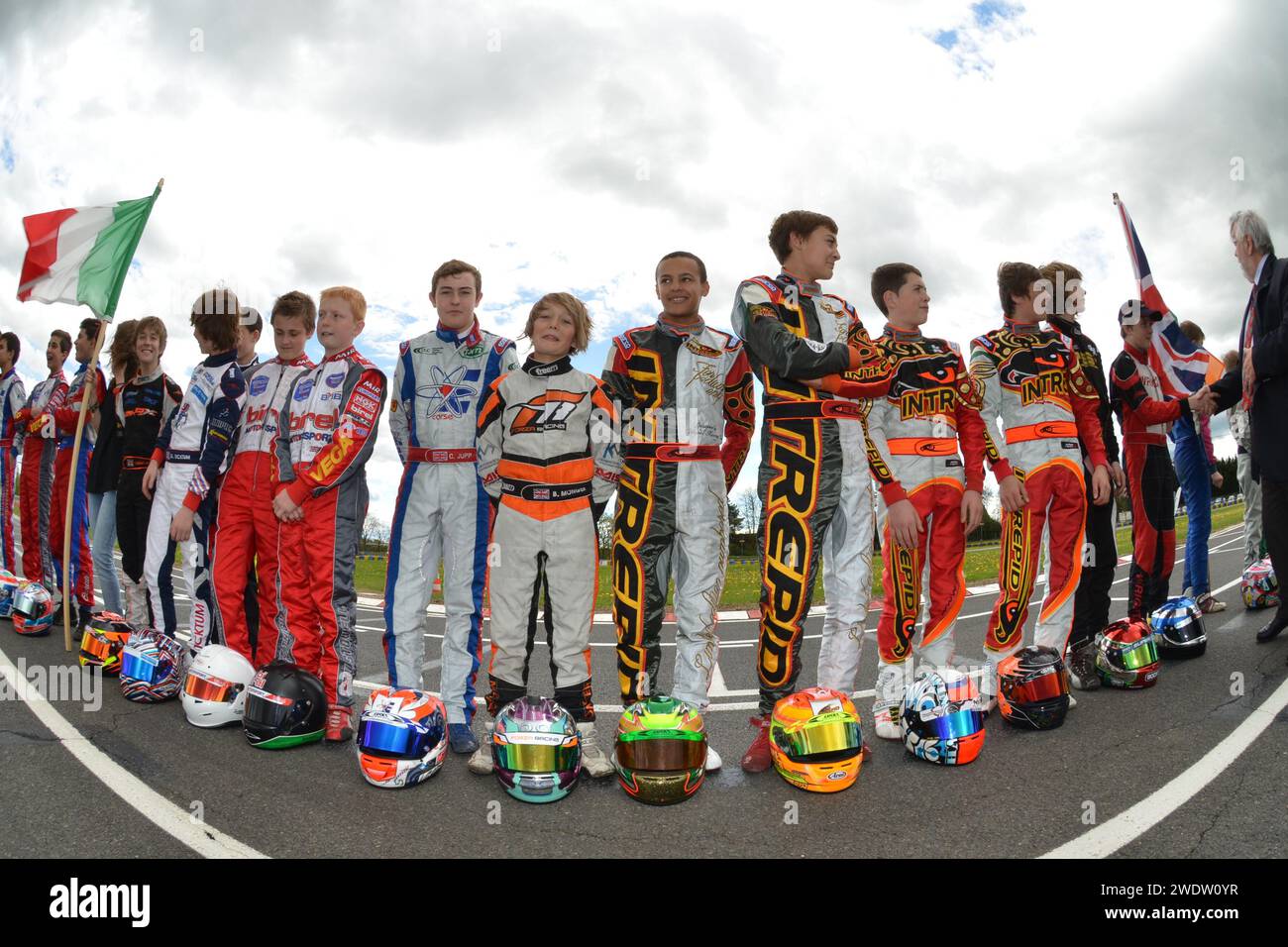 Mercedes F1 driver George Russell seen here in his early karting career ...