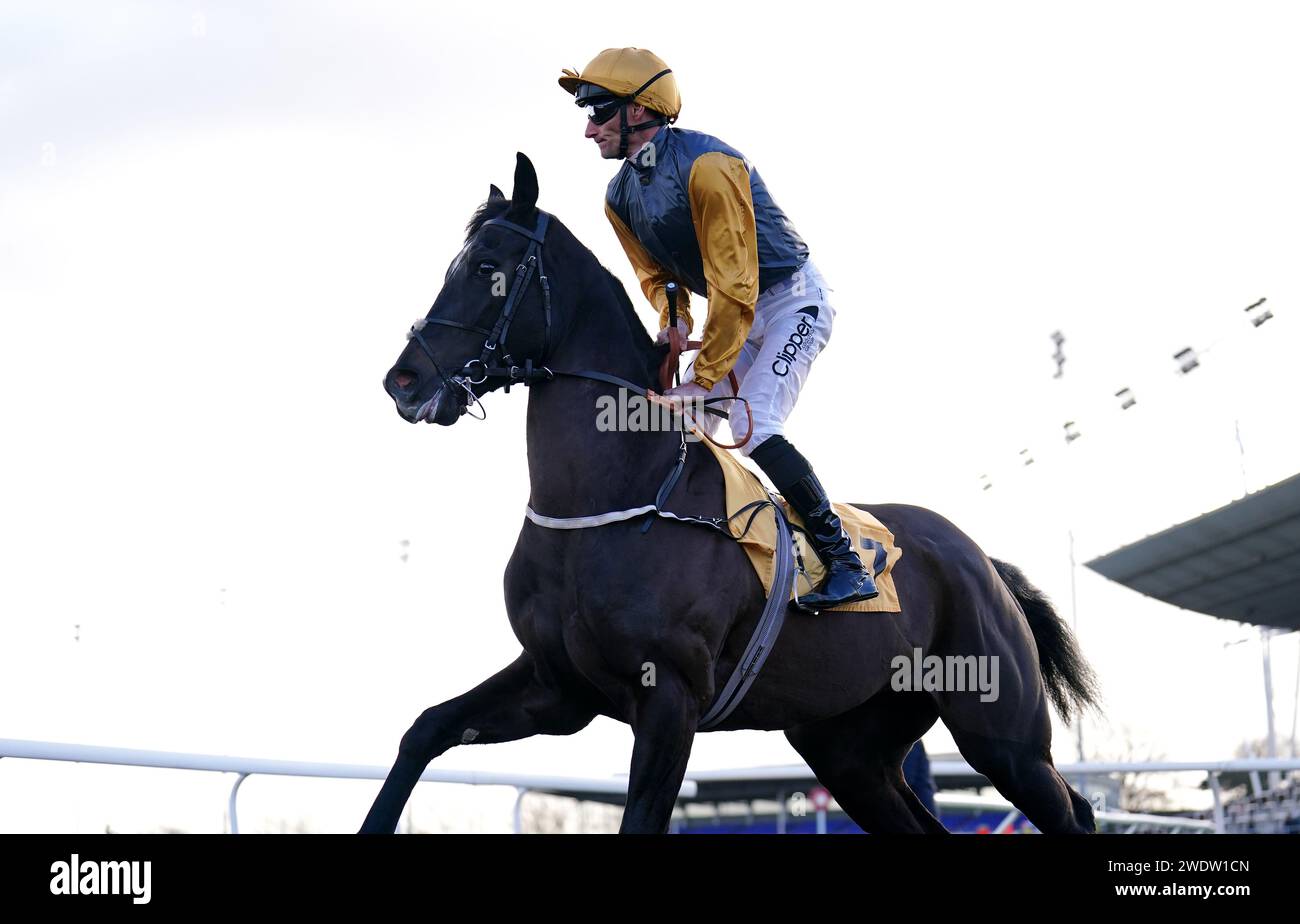 Colour Code ridden by jockey Daniel Tudhope ahead of the Unibet Zero ...