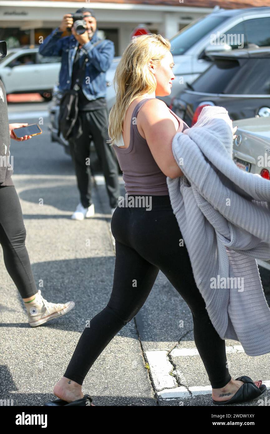 Hilary Duff run errands while out and about. Featuring: Hilary Duff ...
