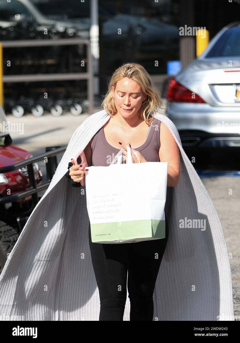 Hilary Duff run errands while out and about. Featuring: Hilary Duff ...