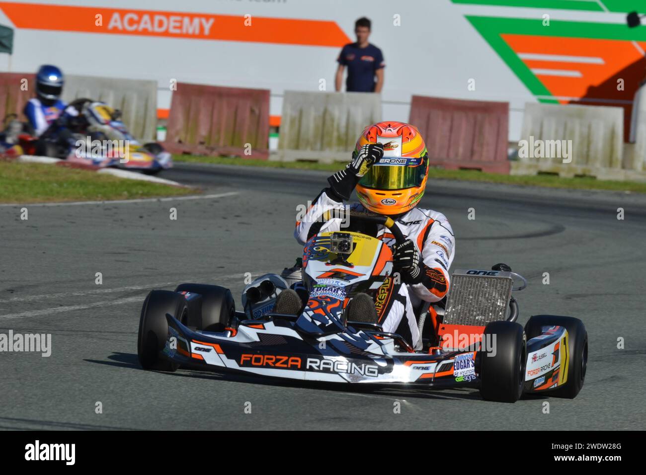 Mercedes F1 driver George Russell seen here in his early karting career ...
