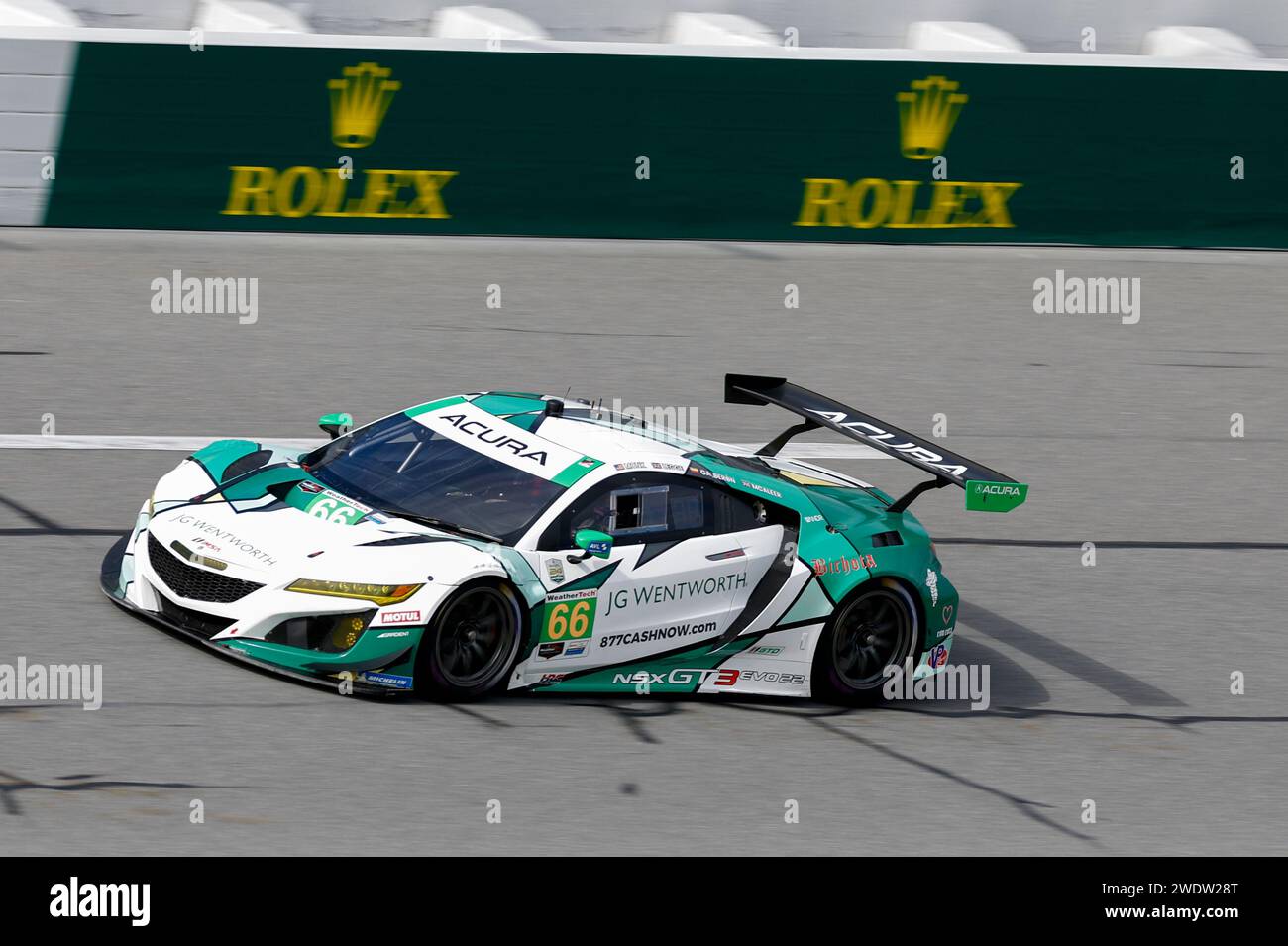 DAYTONA, FL - JANUARY 21: The #66 Gradient Racing Acura NSX GT3 of ...