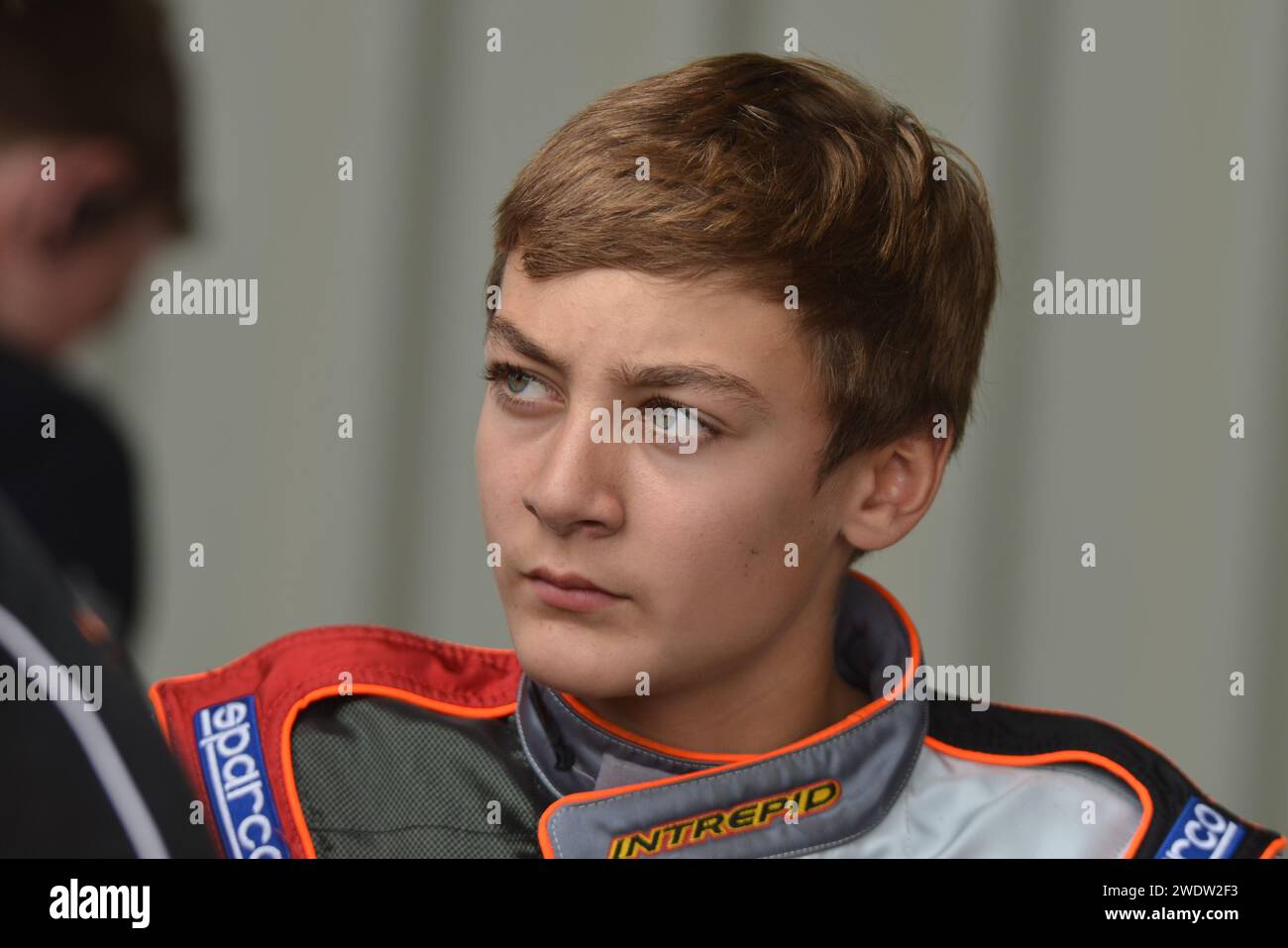 Mercedes F1 driver George Russell seen here in his early karting career ...