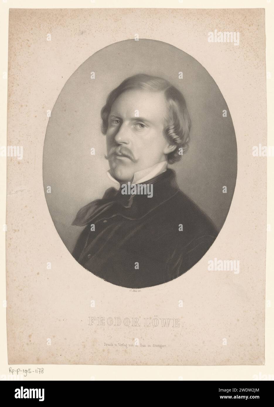 Portrait van Franz Ludwig Feodor Löwe, Carl August Deis, 1826 - 1884 ...