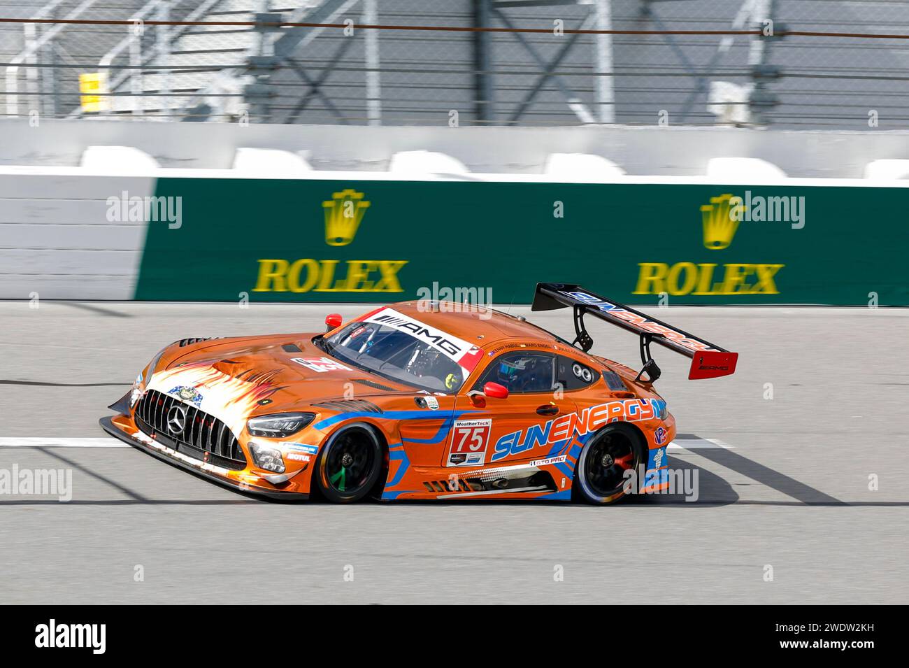 DAYTONA, FL - JANUARY 21: The #75 Sun Energy 1 Mercedes AMG GT3 of ...