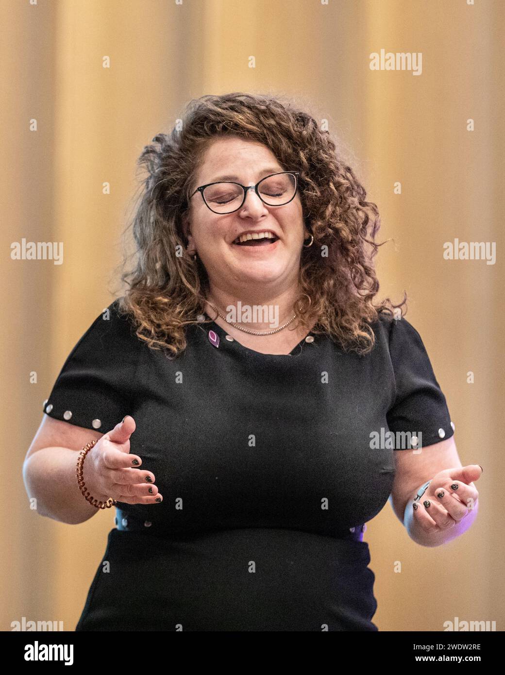 London, UK. 22nd Jan, 2024. Music from Cantor Rachel Weston ...