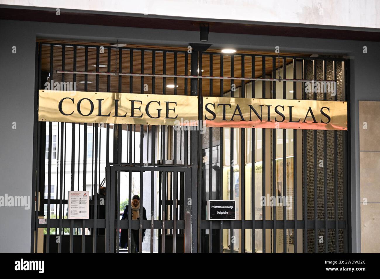 This picture taken on January 22, 2024, shows a view of the facade of ...