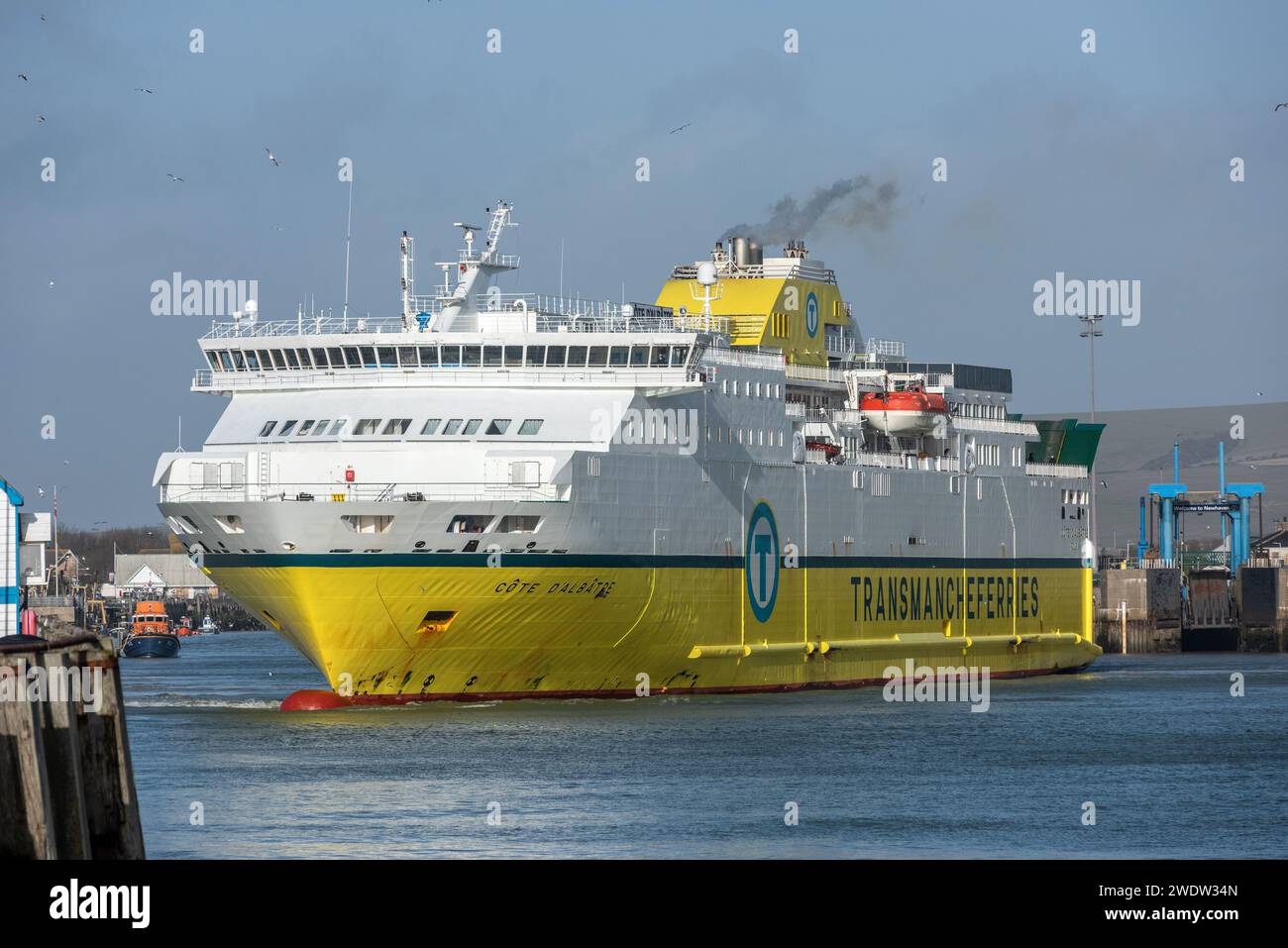 Newhaven, January 22nd 2024: The Newhaven to Dieppe ferry leaving ...