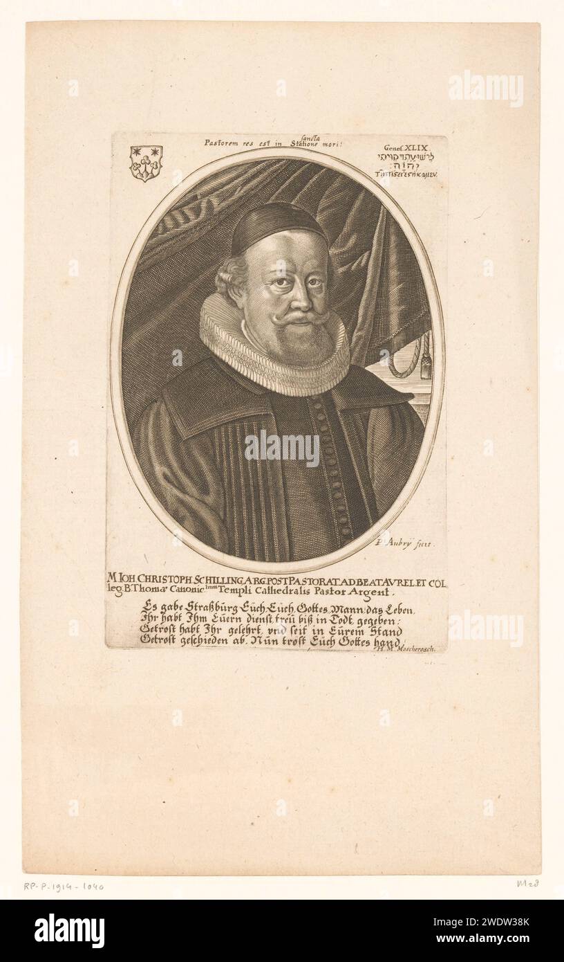 Portret van Johann Christoph Schilling, Peter Aubry (III), 1620 - 1686 ...