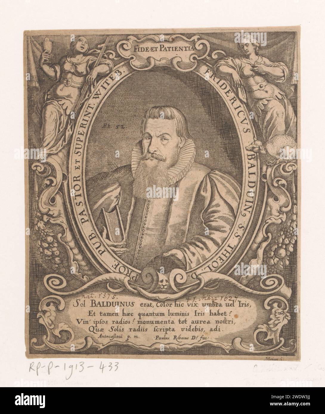 Portrait of Friedrich Balduin at the age of 52, Matthäus Merian (I ...