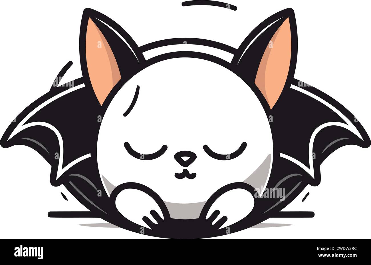 Cute bat sleeping Stock Vector Images - Alamy
