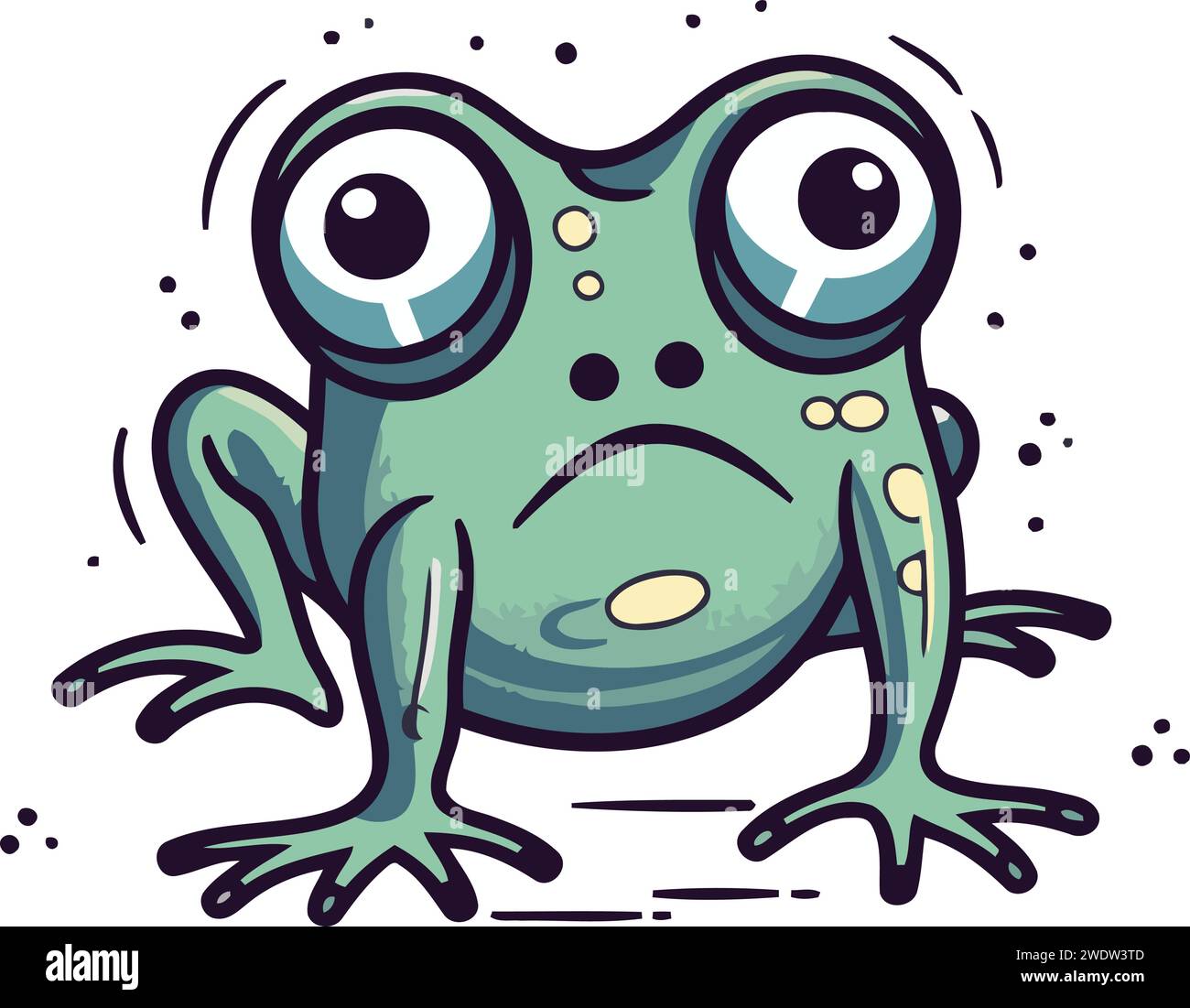 Sad frog cartoon Cut Out Stock Images & Pictures - Alamy