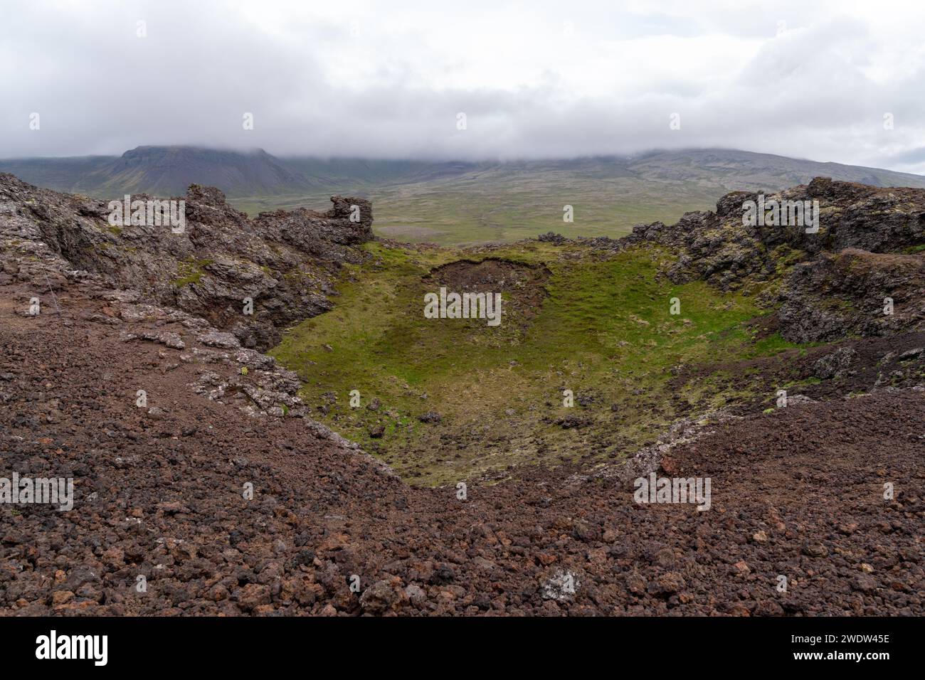 Saxholl crater stairway hi-res stock photography and images - Alamy
