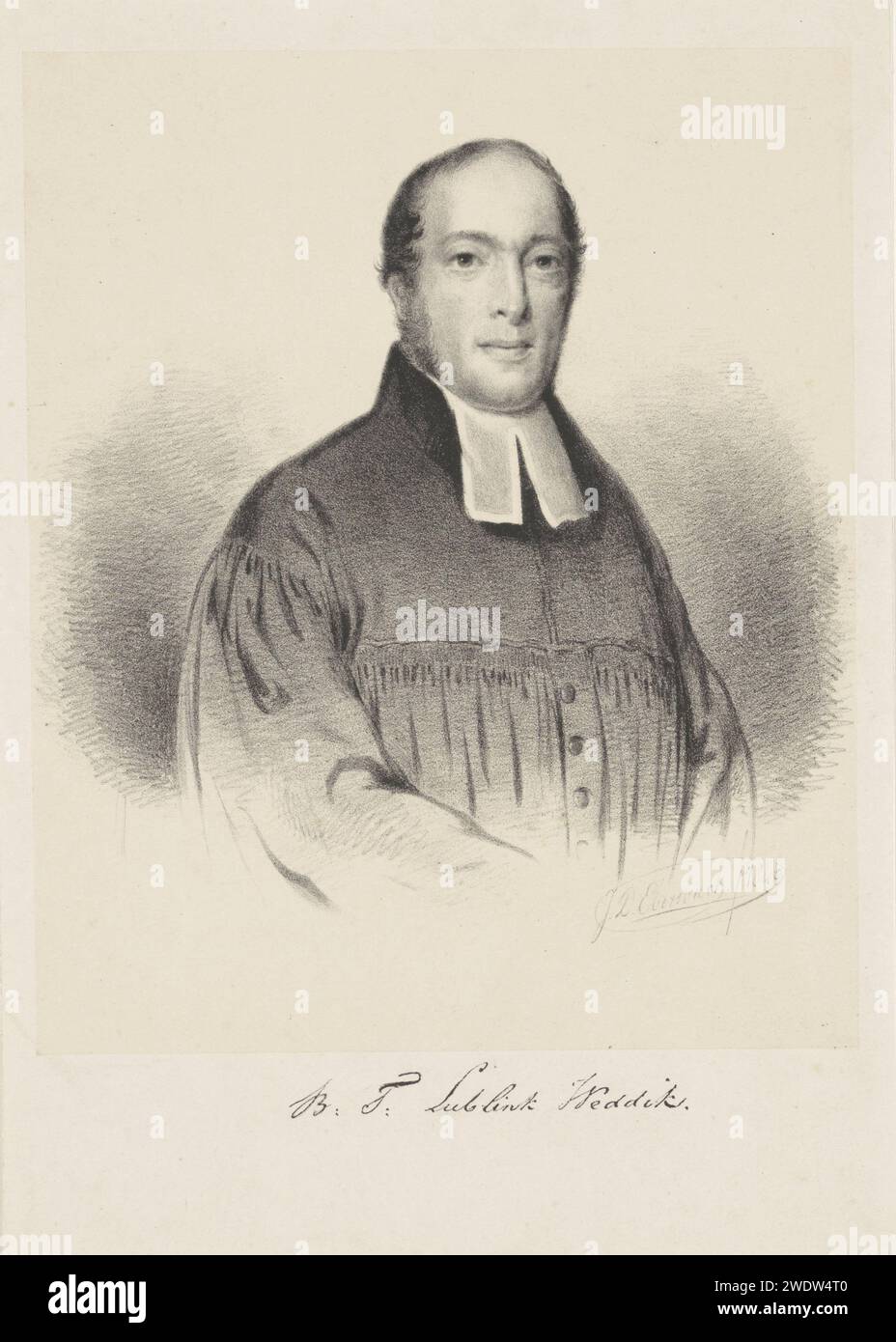 PortraT van Bartholomeus Theodus Lublink Weddik, Johan Daniel Ebersbach ...