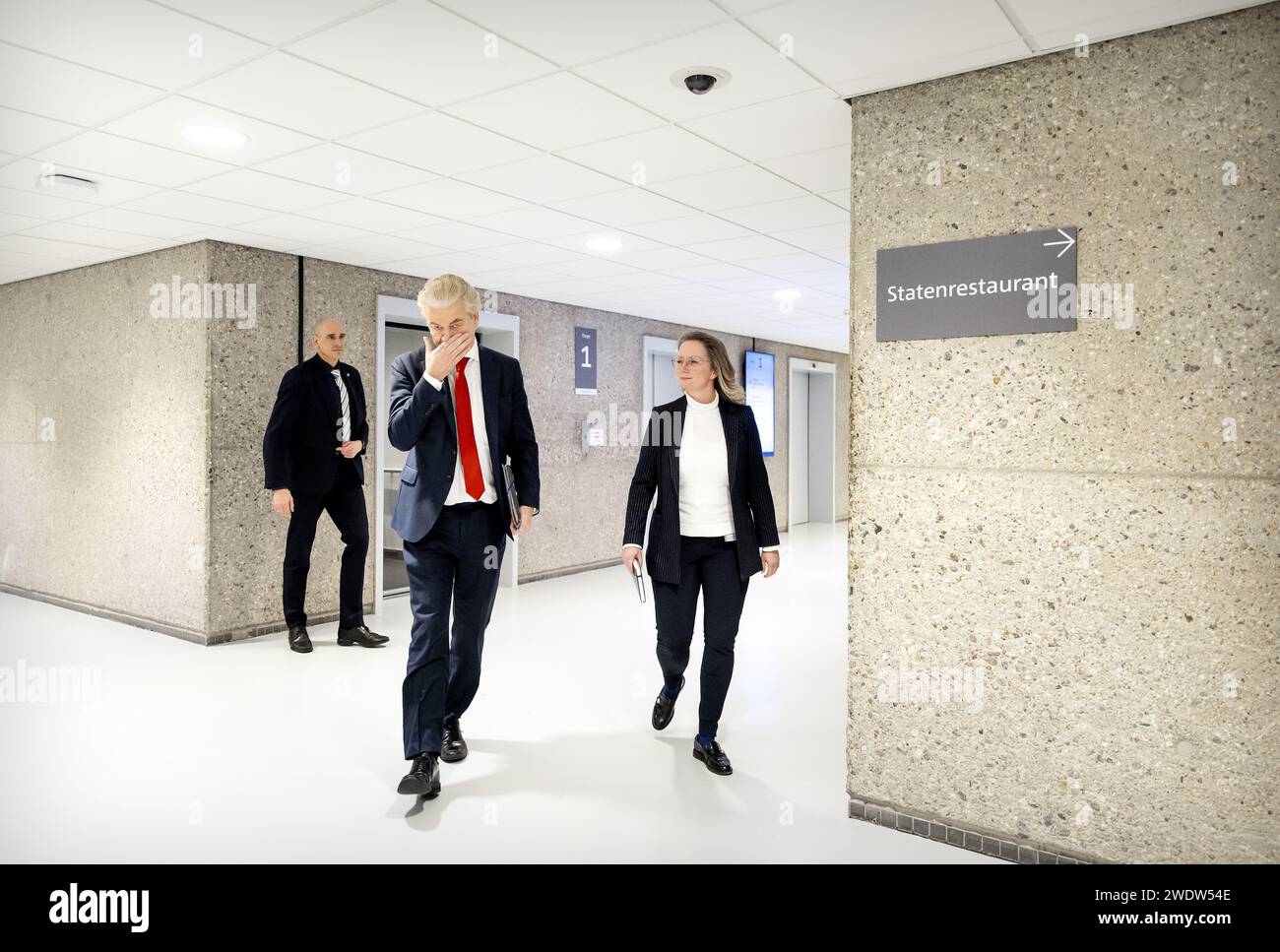 THE HAGUE - Geert Wilders and Fleur Agema (PVV) arrive for a ...