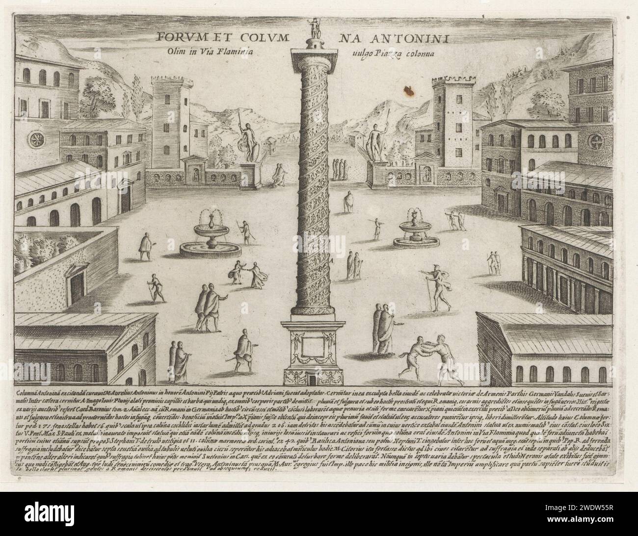 Colon of Marcus Aurelius in Rome, Giacomo Lauro, 1612 - 1628 print View ...