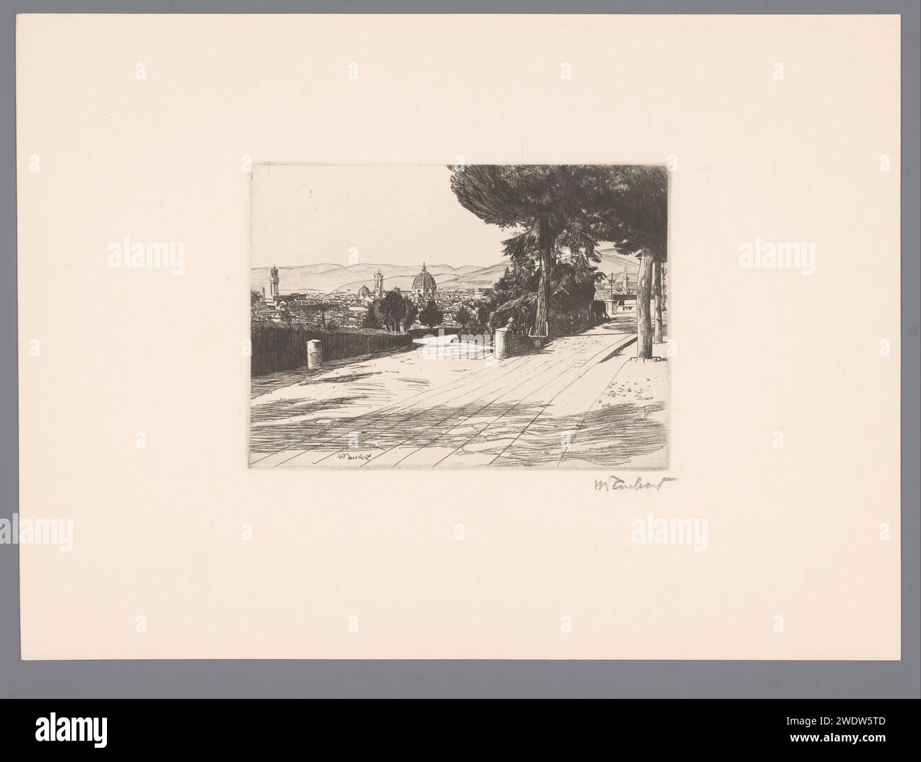 View of Florence with Palazzo Vecchio and De Dom, Guglielmo Taubert ...