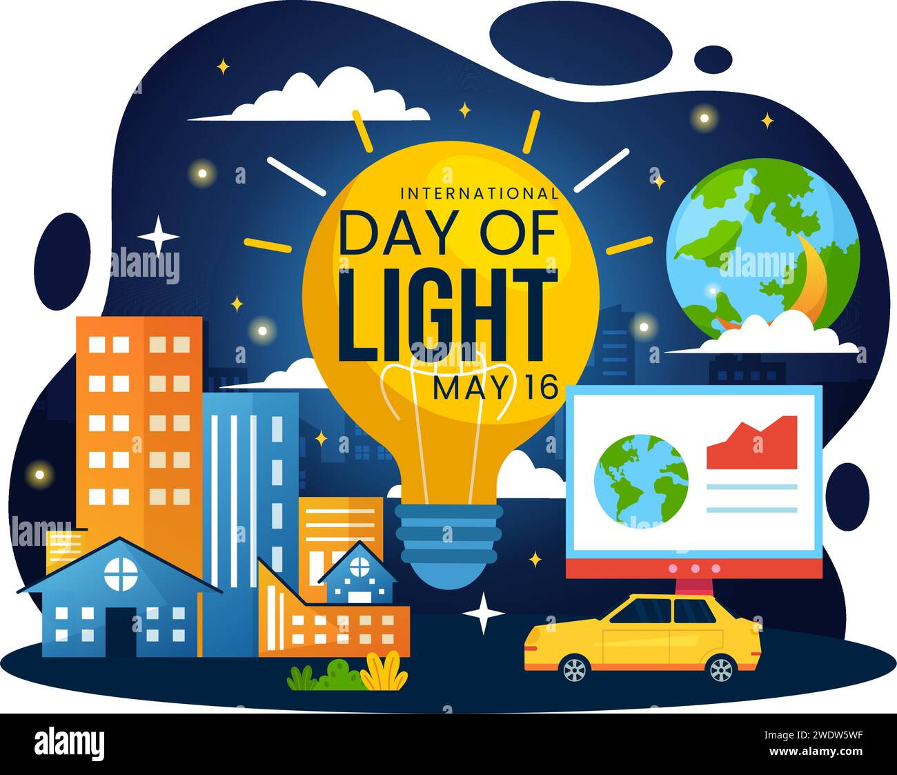 International Day of Light Vector Illustration on May 16 to the ...