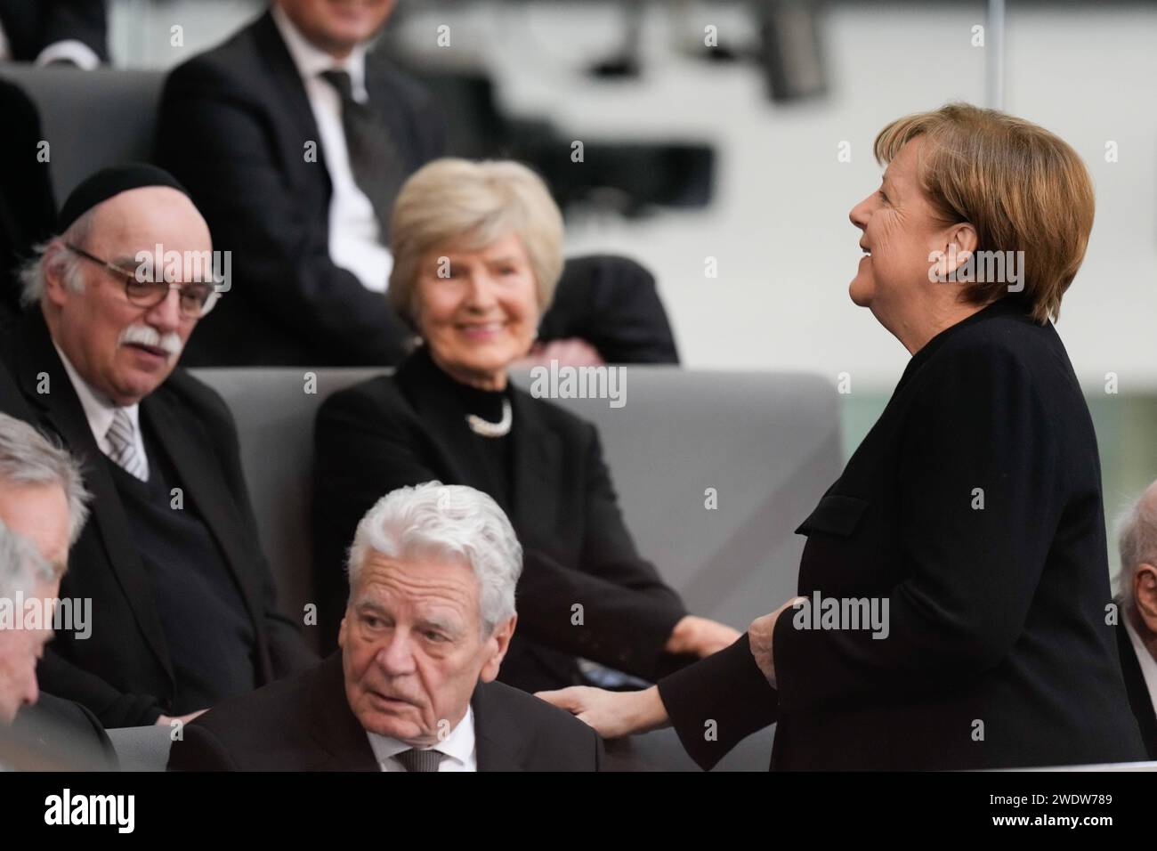 Staatsakt fuer Wolfgang Schaeuble im Deutschen Bundestag Angela Merkel ...