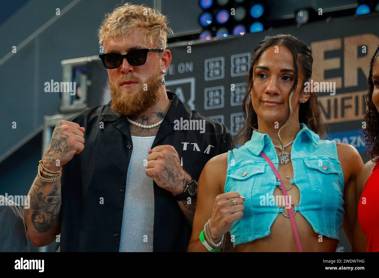 SAN JUAN, PUERTO RICO Jake Paul and Amanda Serrano, March 2, 2024 ...