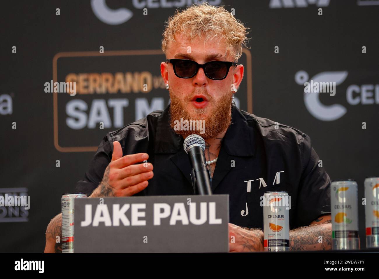 SAN JUAN, PUERTO RICO Jake Paul talking in the press conference, March ...