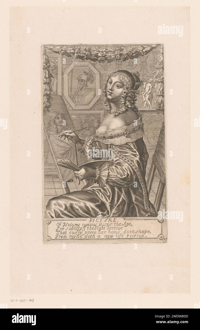 Personification of painting, Pierre Lombard, After L. Richer, 1623 ...